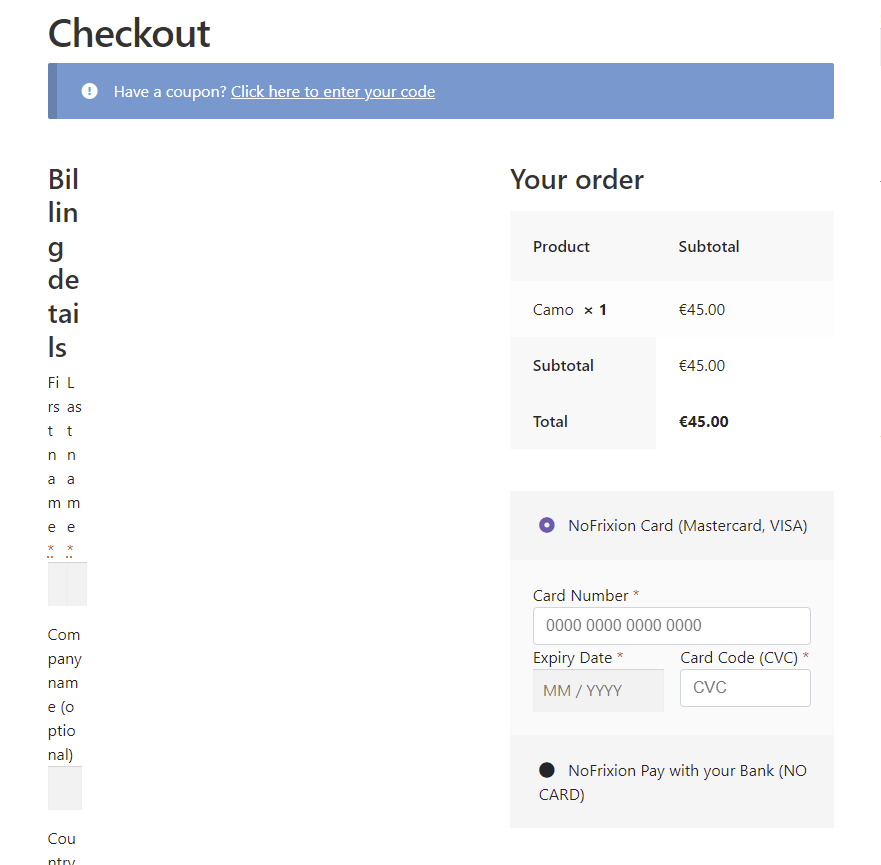 Microform + Woocommerce breaks layout - Cybersource Developer Community