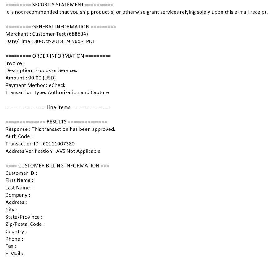 C# Sandbox Auto-Receipt problem with filling up fi... - Cybersource Developer Community