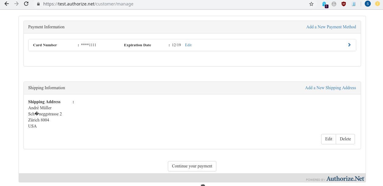 Profile Manager in iFrame: continue not available - Cybersource Developer Community